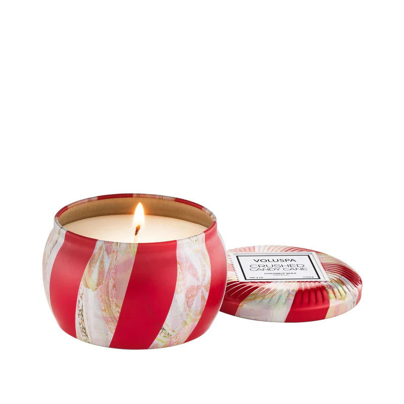 Crushed Candy Cane Mini Tin – Tulips Home and Gift