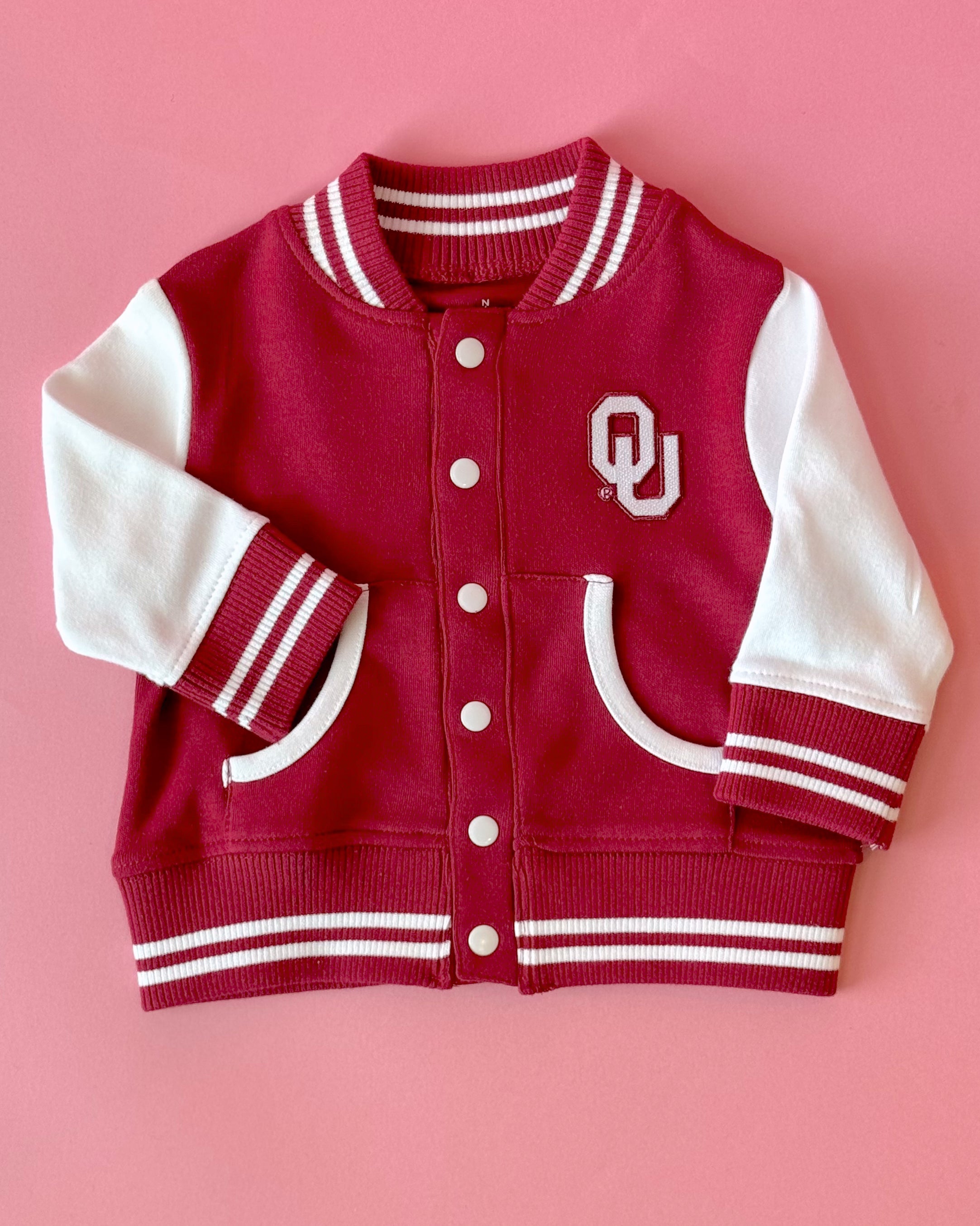 Crimson OU Varsity Jacket – Tulips Home and Gift